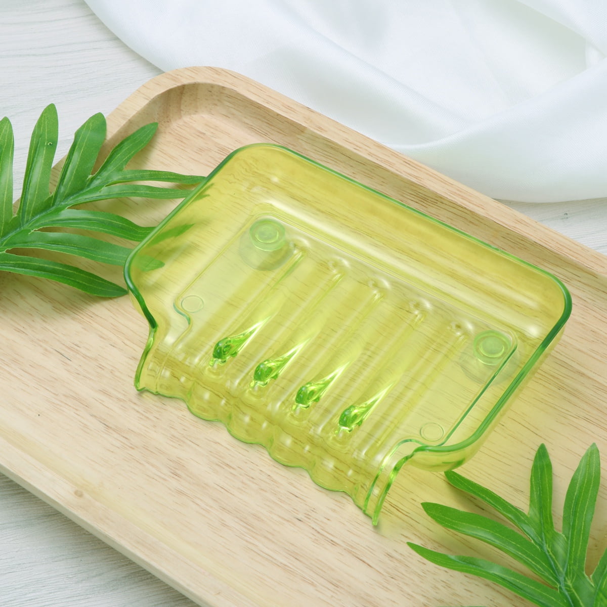 UPKOCH 1Pack Bathroom Storage Box Green Plastic Square Shape For Soap ...