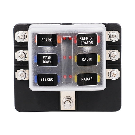 UPKOCH 1Pack Black Metal Rectangular Fuse Box for RV Car Electrical ...