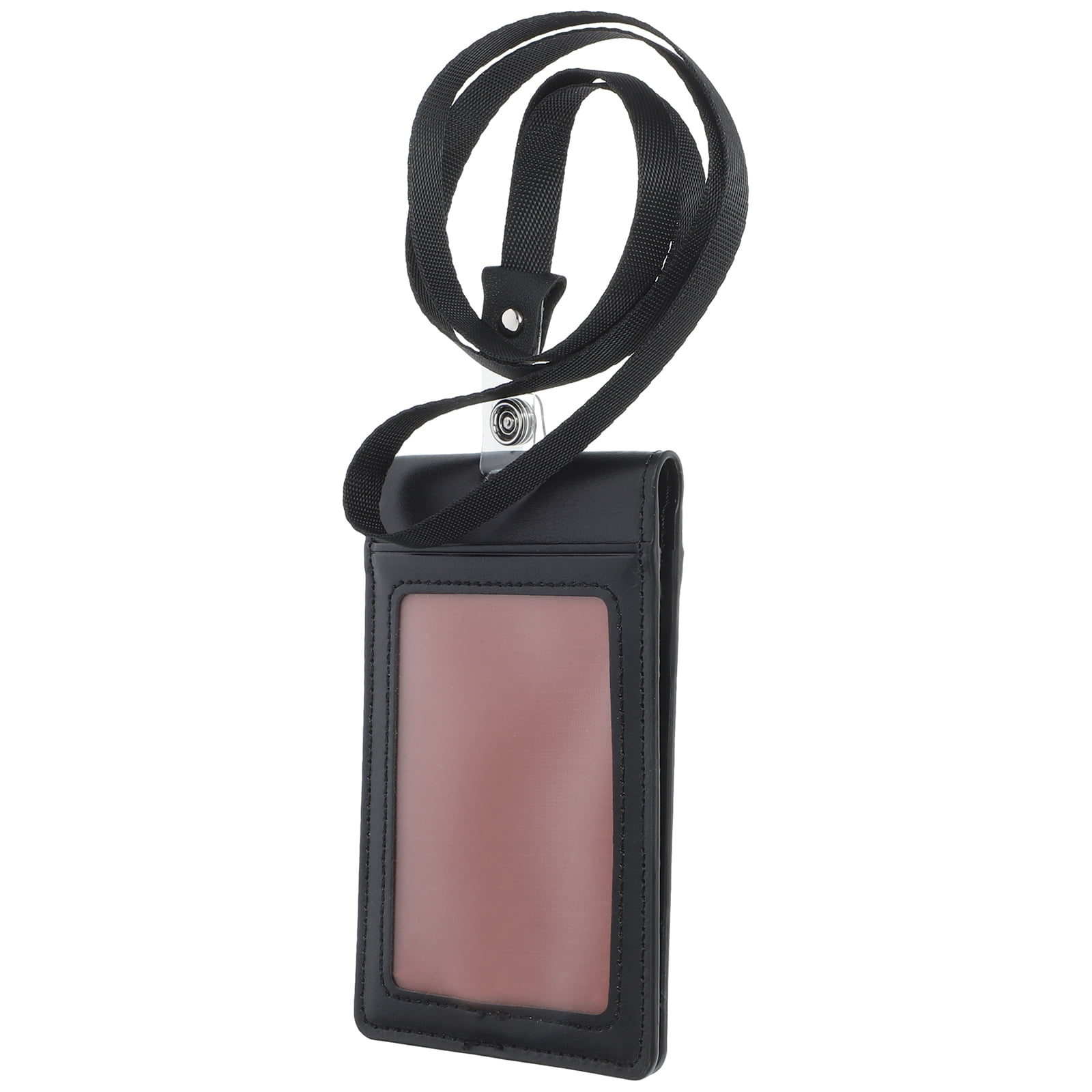 UPKOCH Hard Badge Holder Security Badge Holder Black Pu 1Pack - Walmart.com