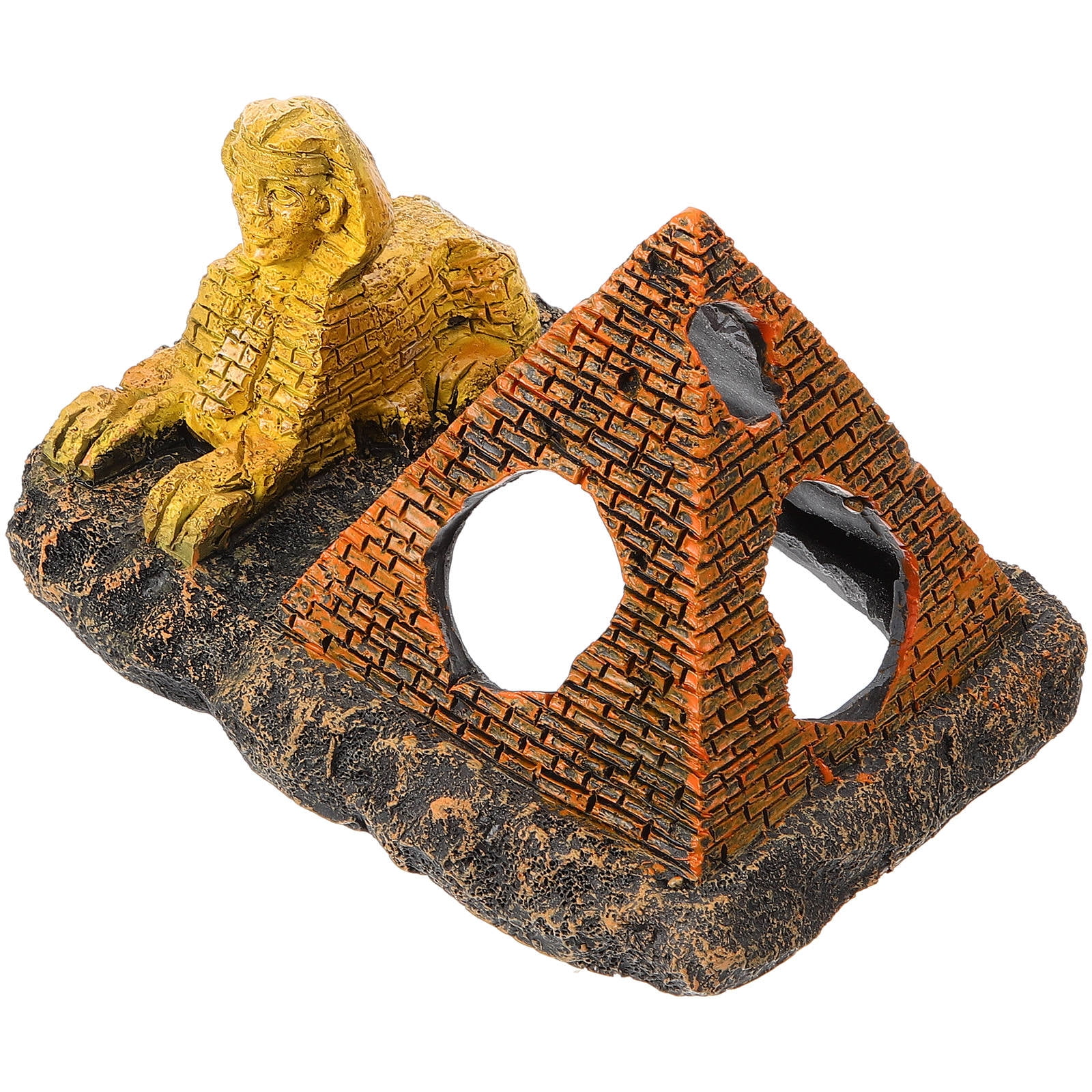 UPKOCH 1Pack Fish Tank Accessory Pyramid Shape Resin Fish Cave for Fish ...