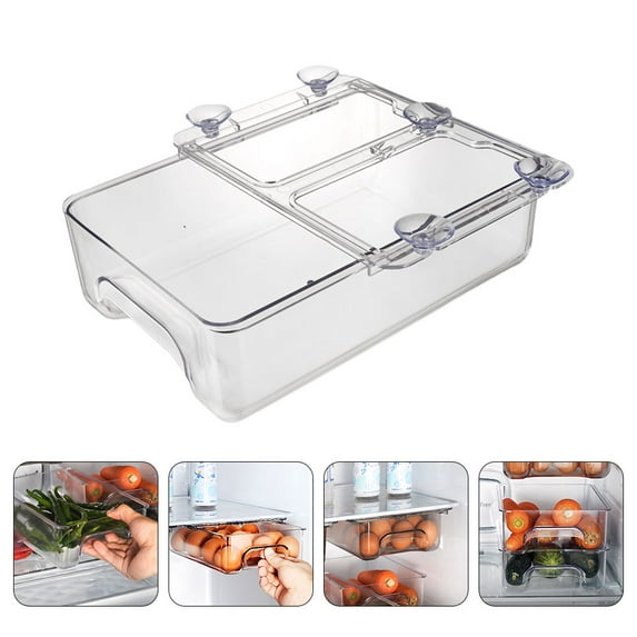 UPKOCH 1Pack Fridge Storage Box White Kitchen Use Stackable - Walmart.com