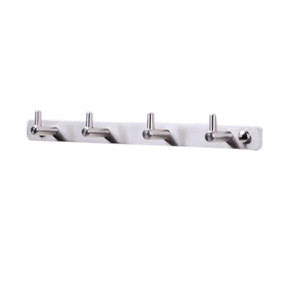 UPKOCH 1Pack Silver Rectangular Stainless Steel Hook Rack For Wall ...