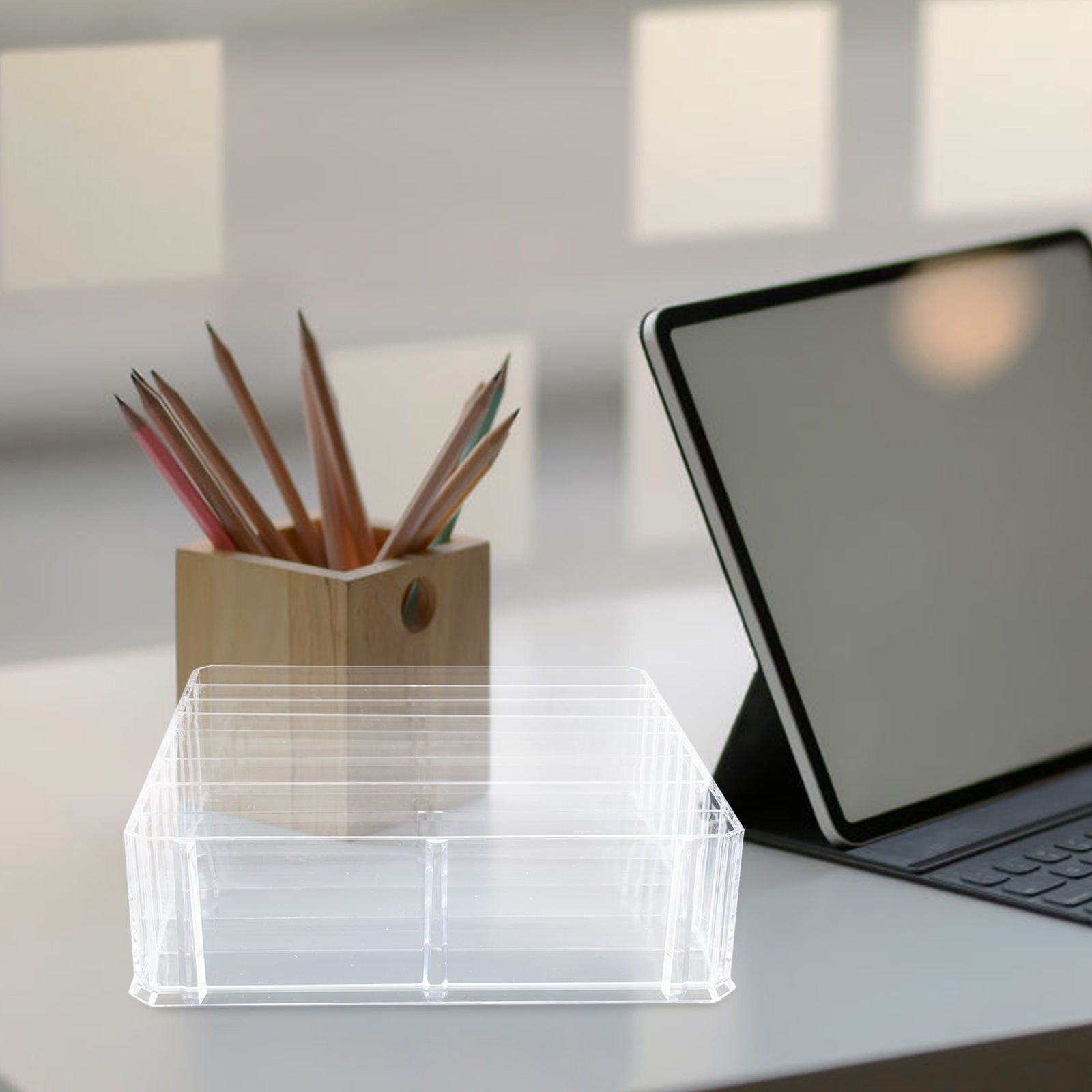 UPKOCH Large Money Box Cash Tray Acrylic 1Pcs 9.4X9.3X2.7In - Walmart.com