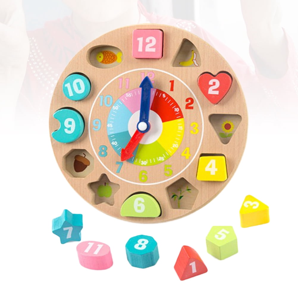 UPKOCH Numbers for Kids Wooden Clock Acrylic 1Pcs Number Cognition ...