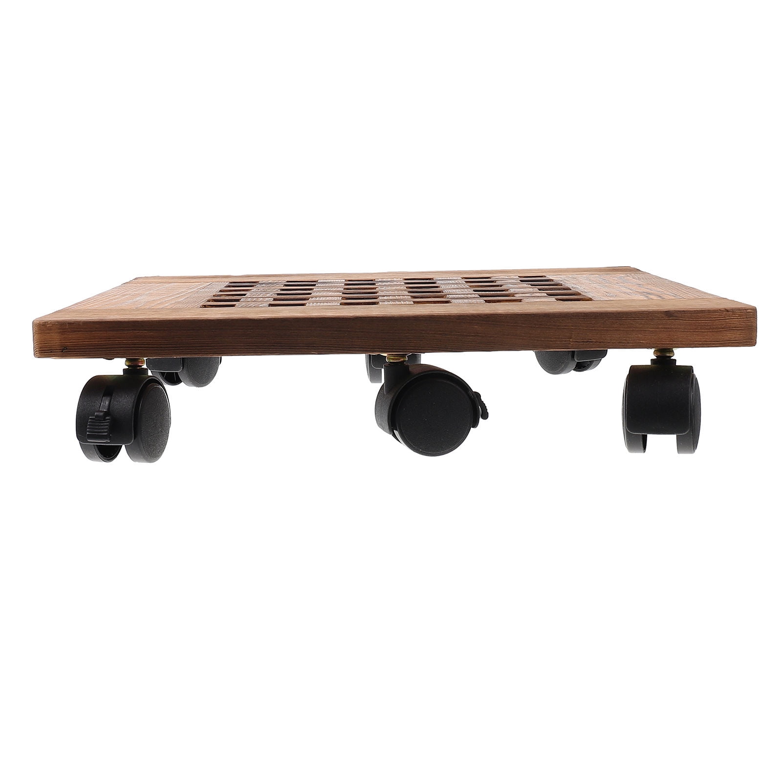UPKOCH 1Set Movable Flower Pot Saucer with Brown Wood Plastic for ...