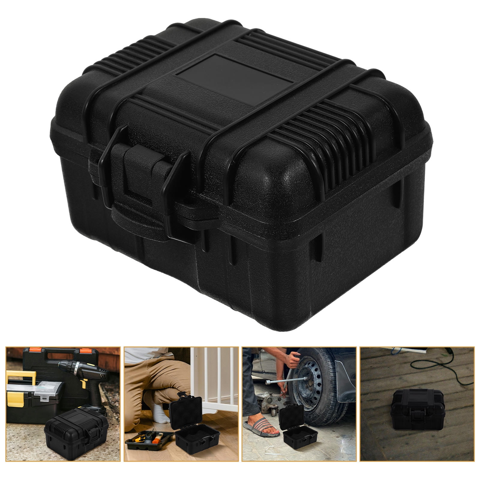 UPKOCH Multifunctional Storage Box Toolbox Black PP 1Set - Walmart.com