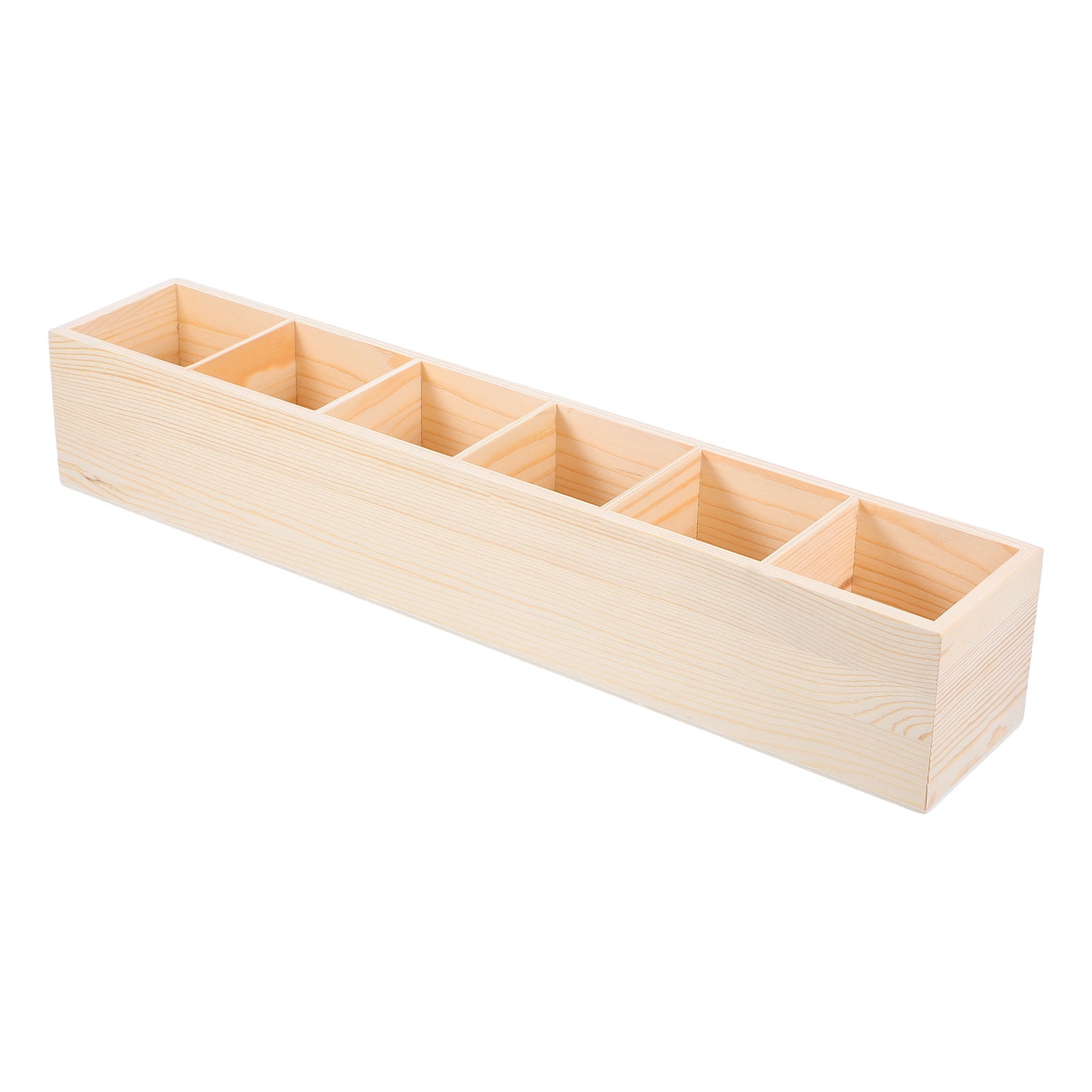 UPKOCH 1Set Pine Wood Wooden Compartment Box With Multicompartment ...