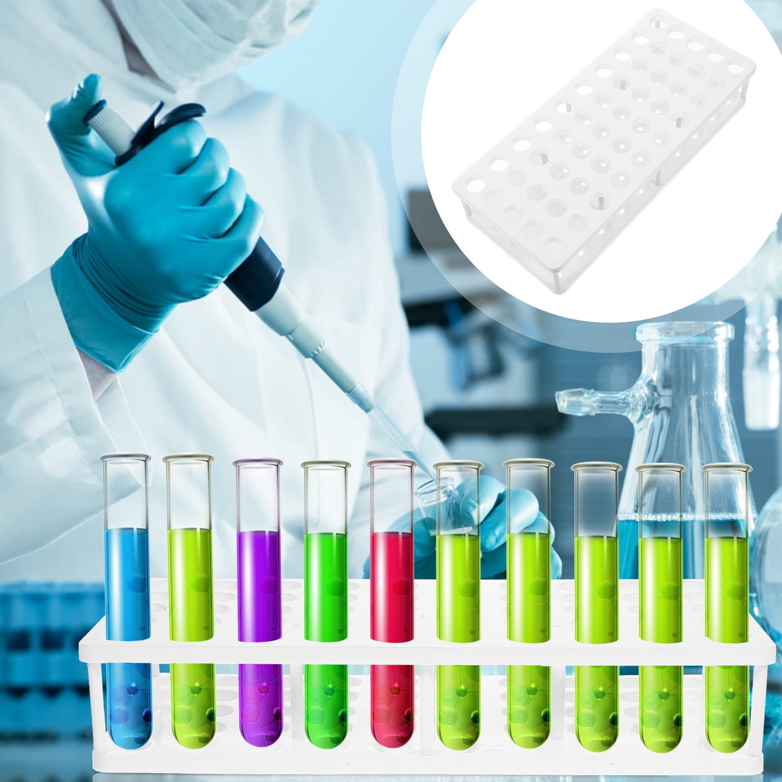 UPKOCH 1Set Plastic Tube Organiser White Microcentrifuge Tube Rack for ...