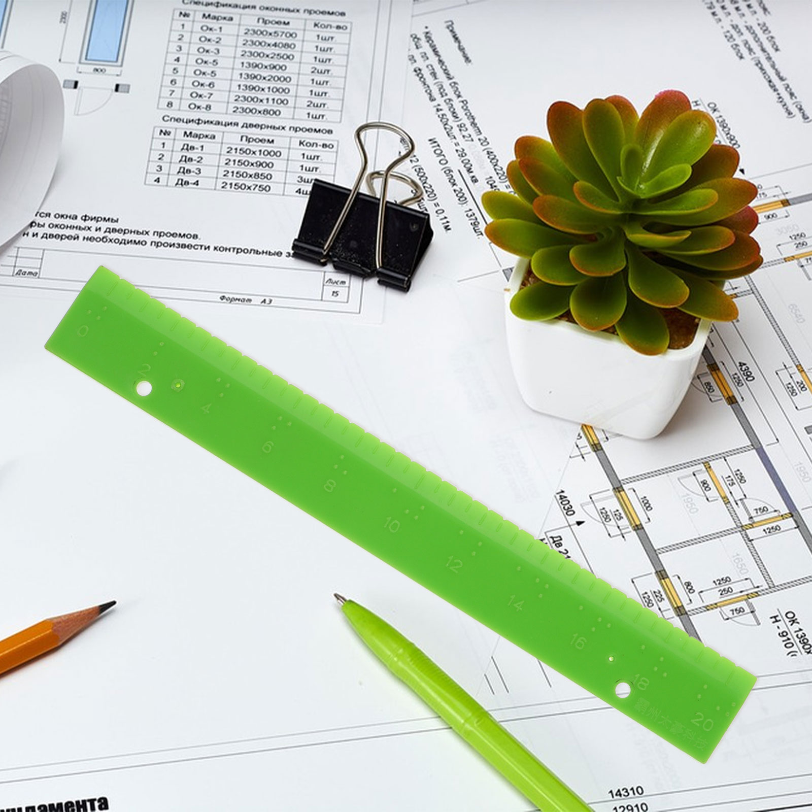 UPKOCH 1Set Tactile Measuring Ruler for Blind Students and Teachers 8 ...