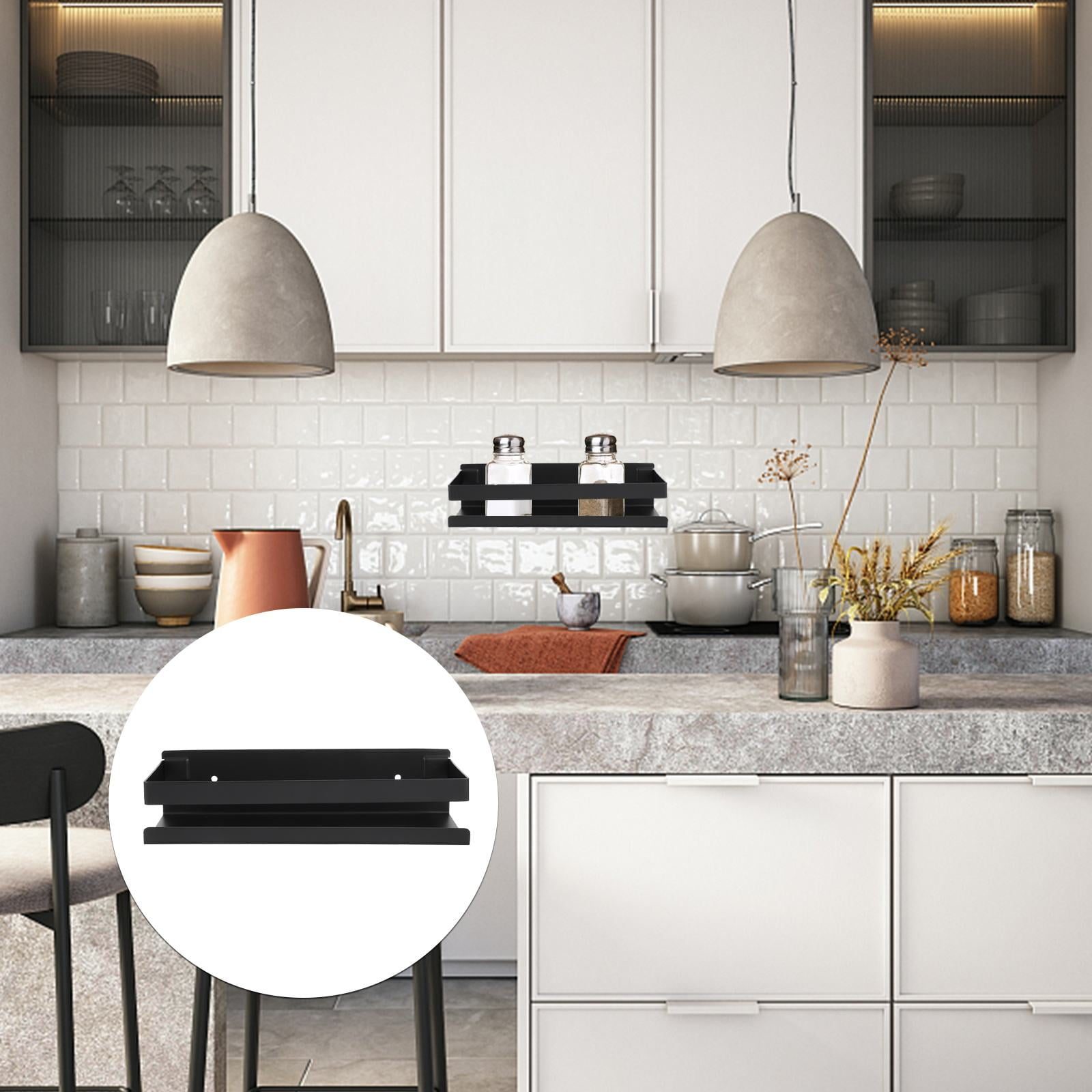 UPKOCH 1Set Wall-Mounted Kitchen Storage Rack 11.79X4.13X2.16In Simple ...