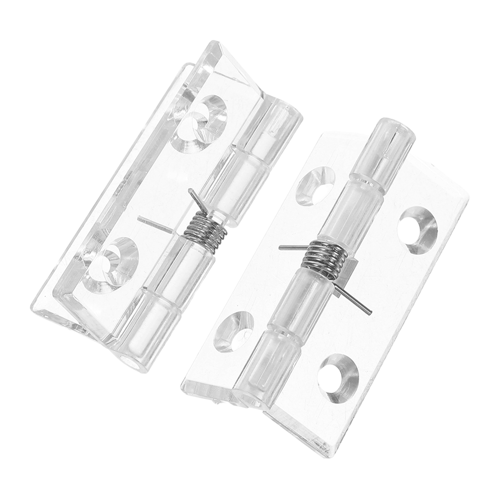 UPKOCH 2 Pcs Glass Door Ground Spring Hinges Stainless Steel Square ...