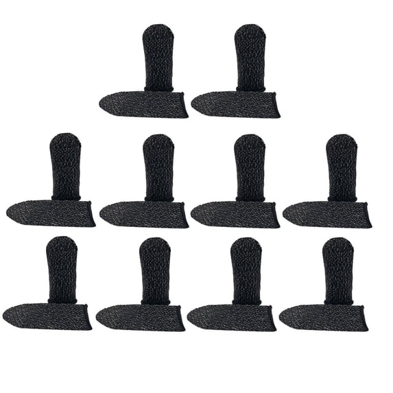 UPKOCH 20 Pcs Fingers Protector Black Conductive Fiber for Gamers in ...