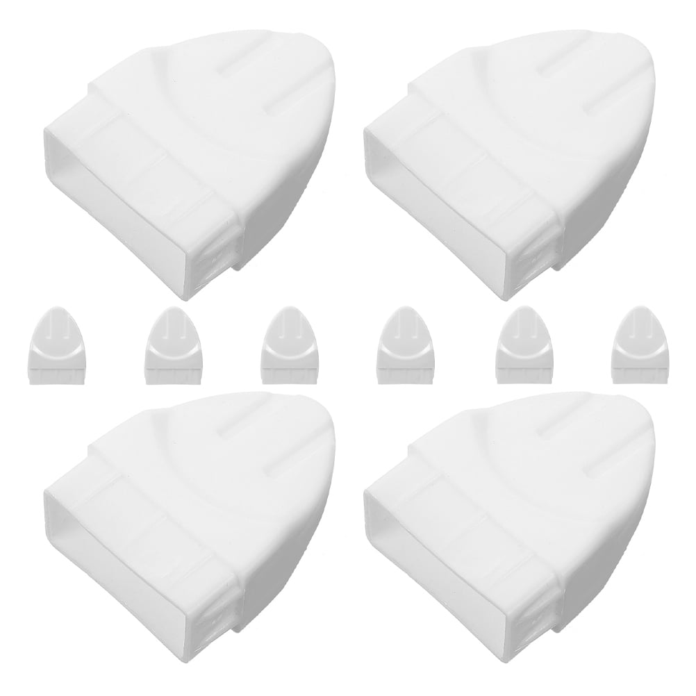 UPKOCH 20Pcs White Plastic Post Cap for Handrail End Caps Pyramid Shape ...