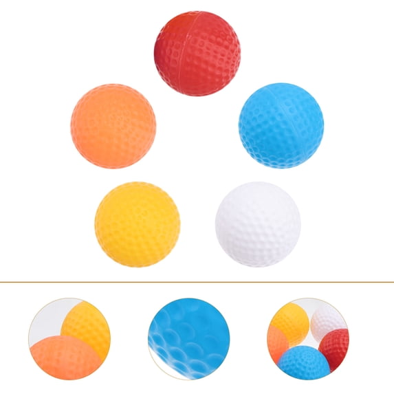 UPKOCH 20Set Indoor Golf Practice Balls Orange PP Plastic Hollow Sphere ...