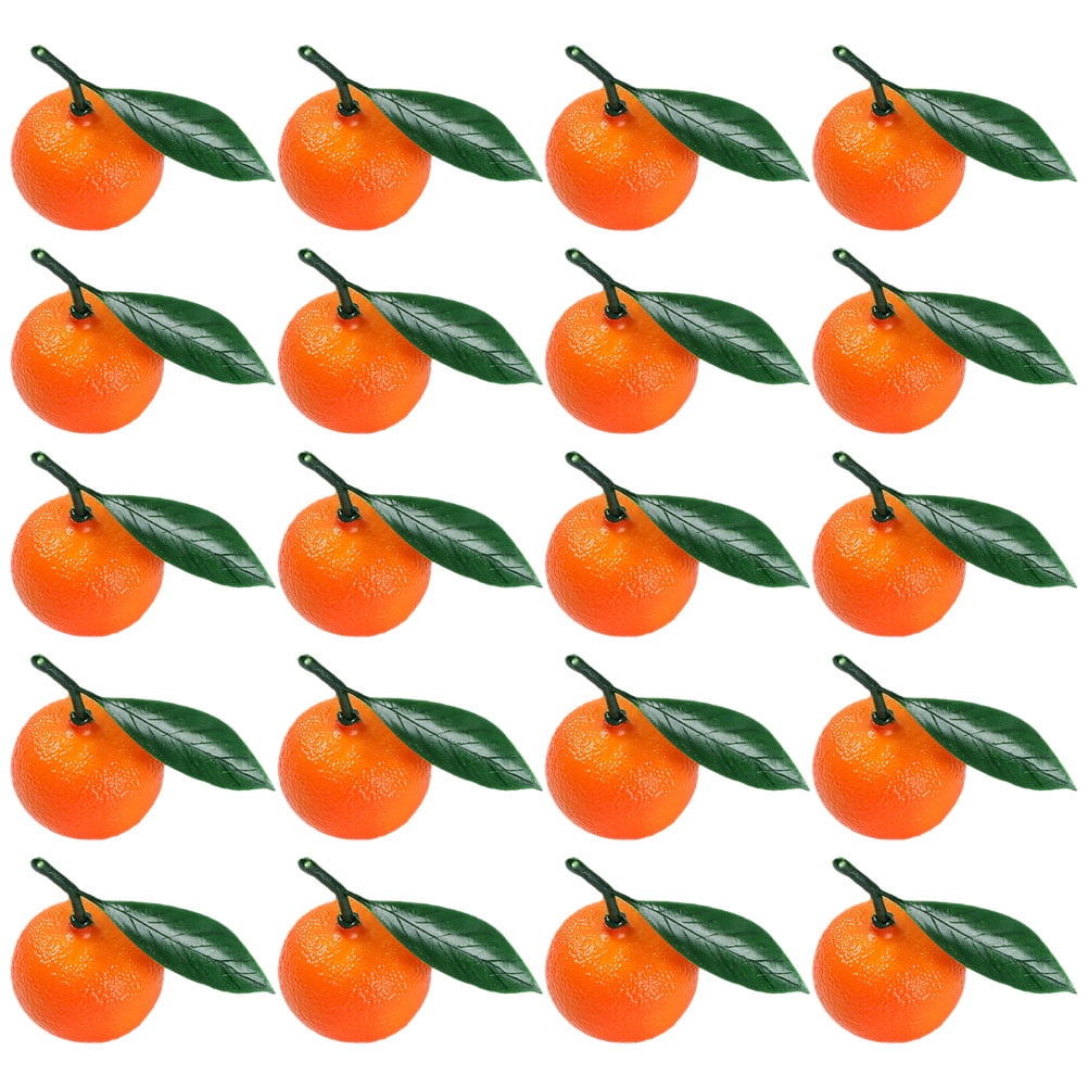 UPKOCH 20pcs Faux Oranges PVC Decorative Realistic Fake Fruits Retail ...
