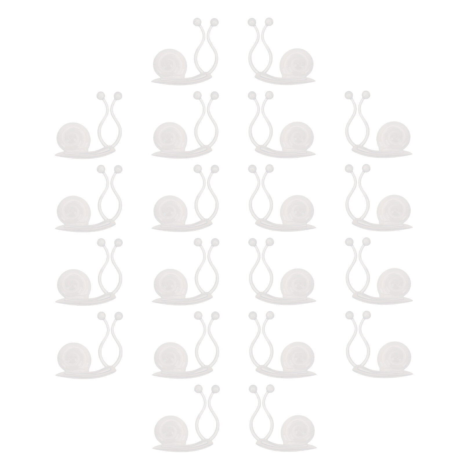 UPKOCH 20pcs Vines Fixing Transparent Plastic Plant Growth Support ...