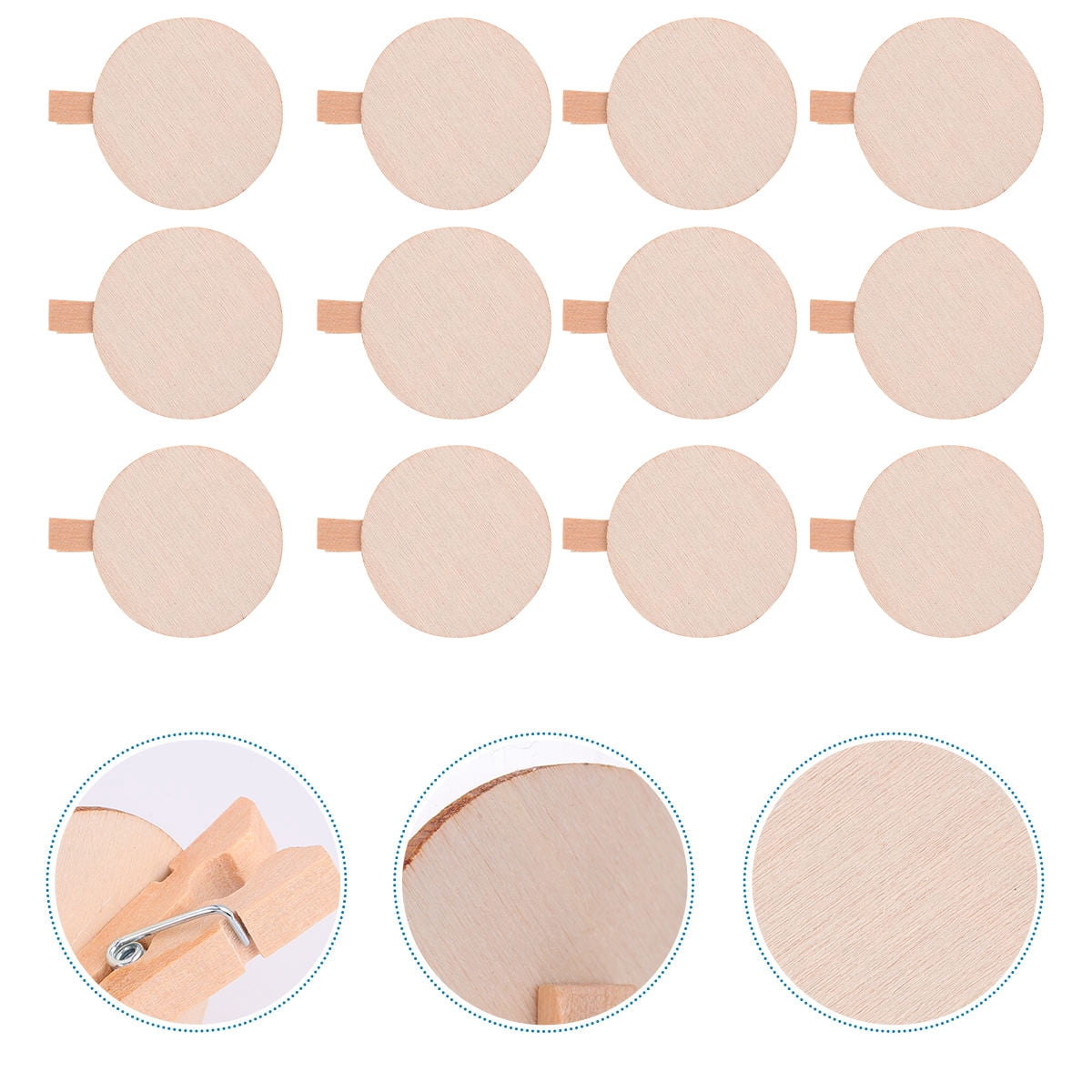 UPKOCH 24Pack Light Brown Photo Mini Clips Unique Paper Clips for ...