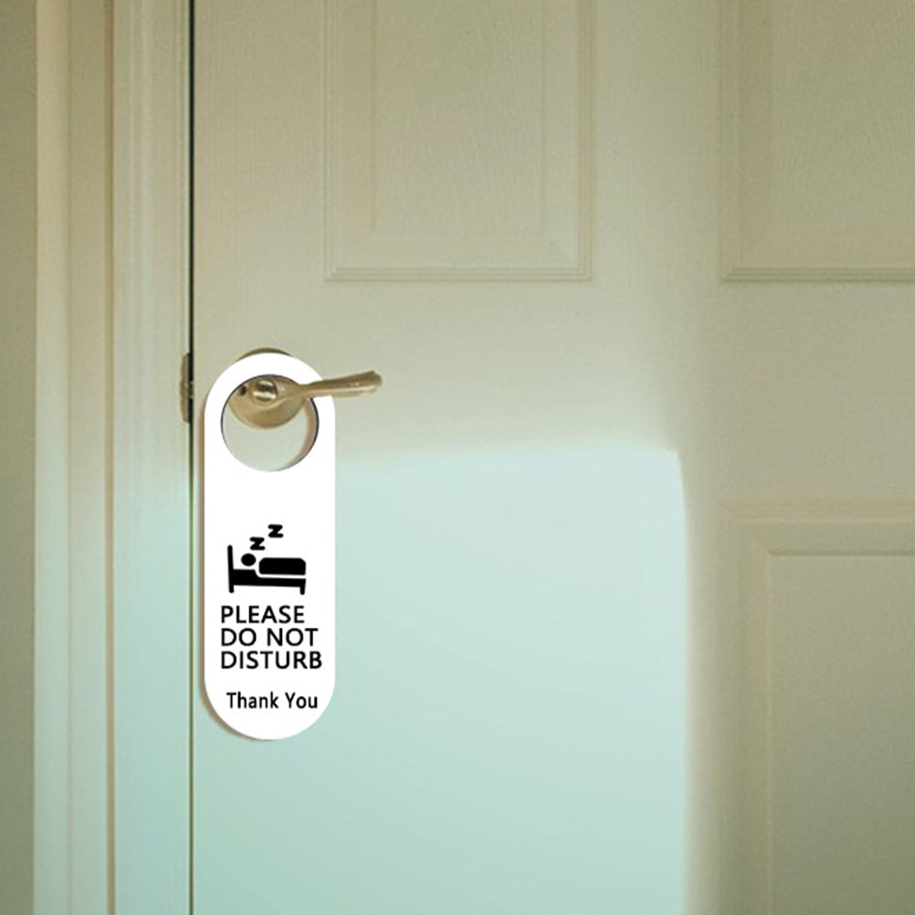 UPKOCH 2Pcs Do Not Disturb Tag Acrylic White Modern Design Privacy Door ...