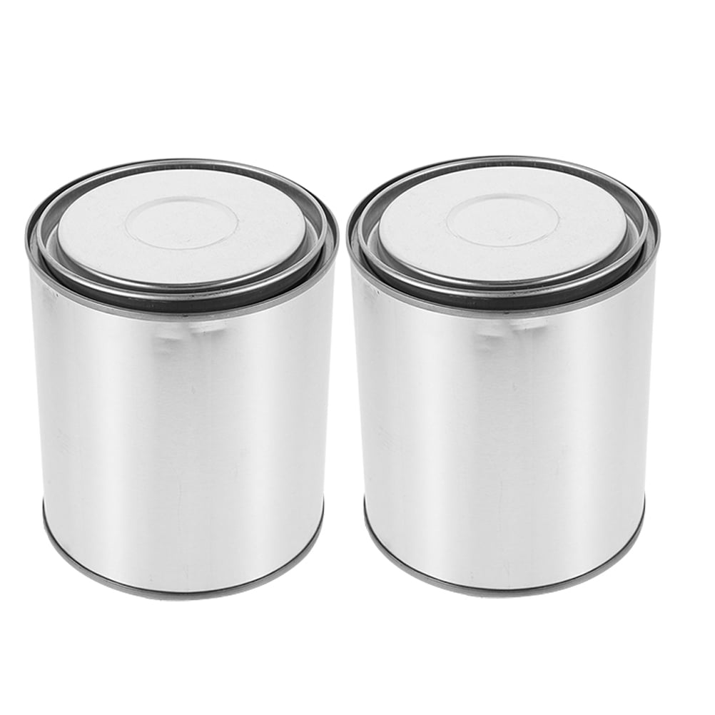 UPKOCH 2Pcs Empty Paint Cans for Asphalt Storage Round Metal Containers ...