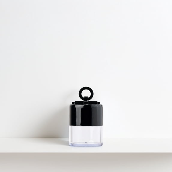 UPKOCH 2Pcs Plastic Loose Powder Jar with Powder Puff for Travel and ...
