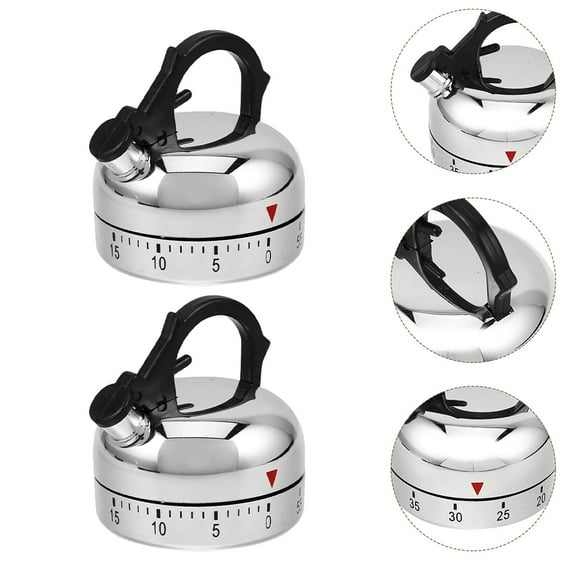 UPKOCH 2Set Mechanical Countdown Timer Metal Kitchen Timer For Working ...