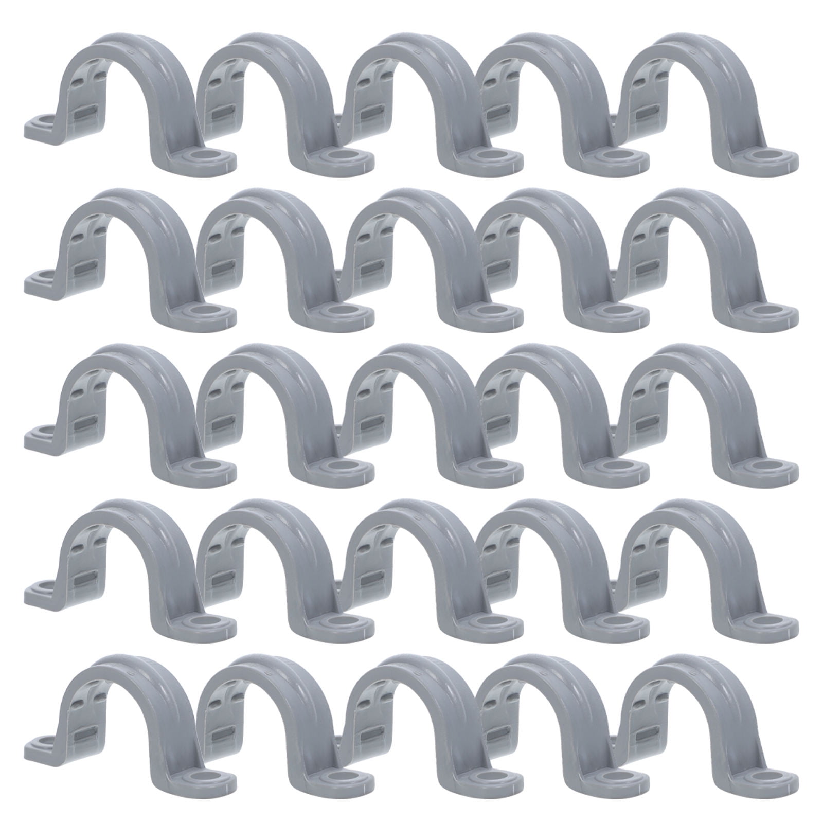 UPKOCH 30Set PVC Pipe Clip Light Grey Pipe Support Cable Bracket for ...
