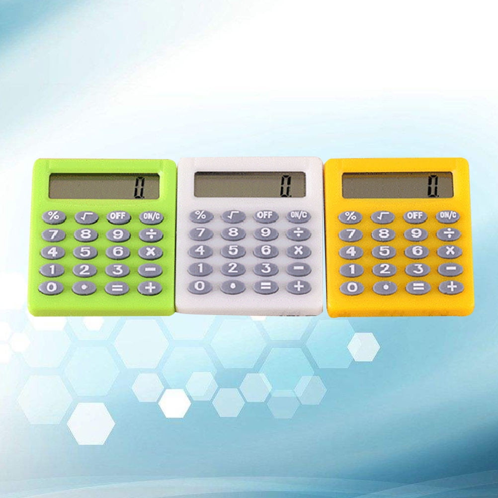 UPKOCH 3Pack Kids Pocket Calculator Rectangular Assorted Color for ...