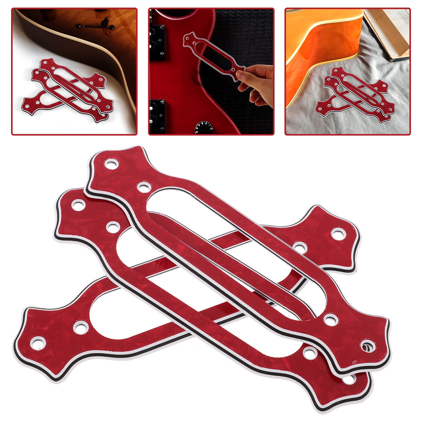 UPKOCH 3pcs Electric Guitar Cover Assembly Single Coil Pickup Covers ...
