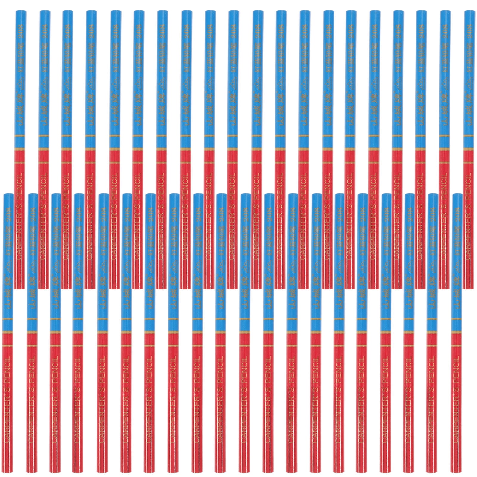 UPKOCH Builders Pencils Carpenter Pencils Blue Wood 40Pcs 6.88X0.28X0 ...