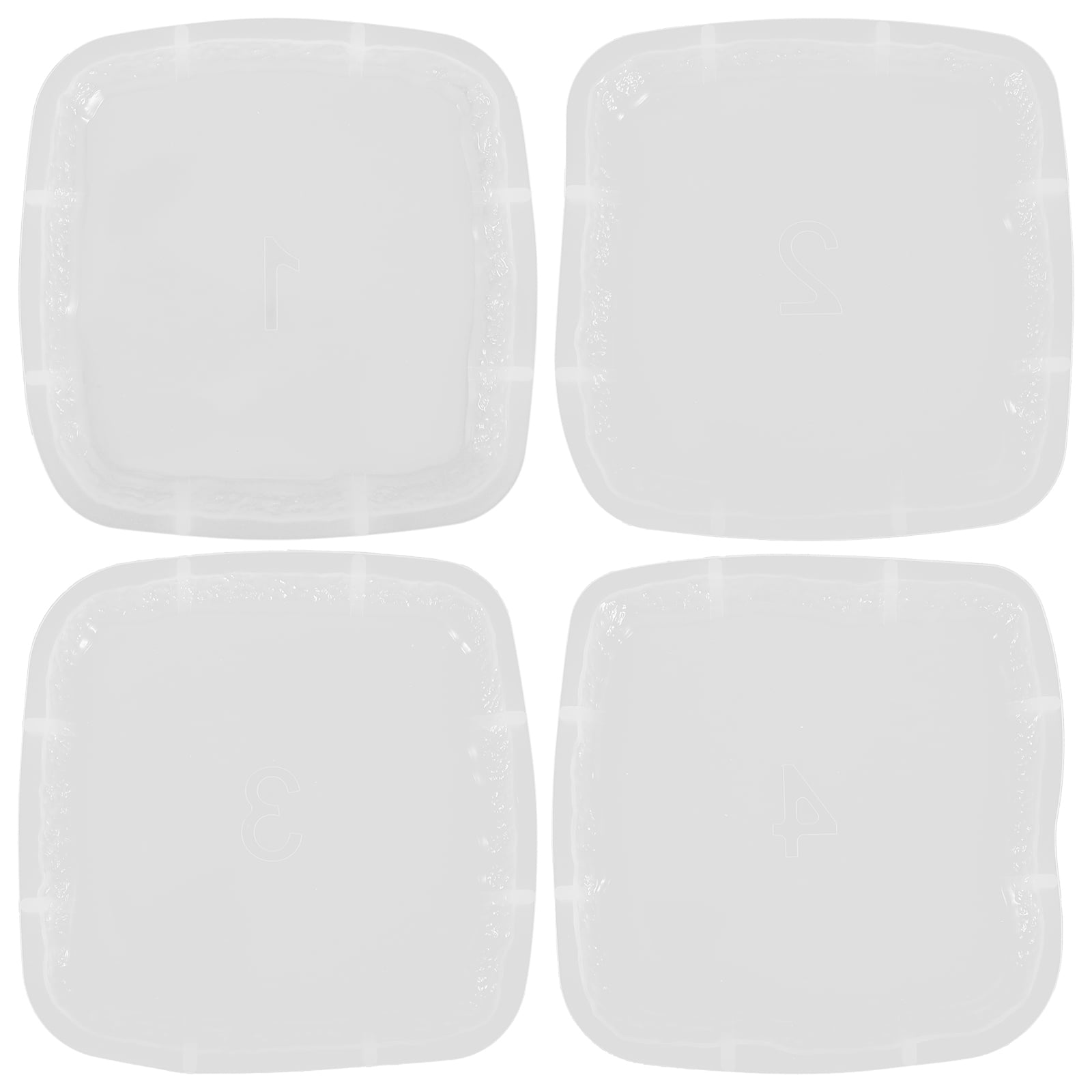 UPKOCH 4Pcs DIY Crafts Mold Transparent Teacup Tray Molds For Friends ...