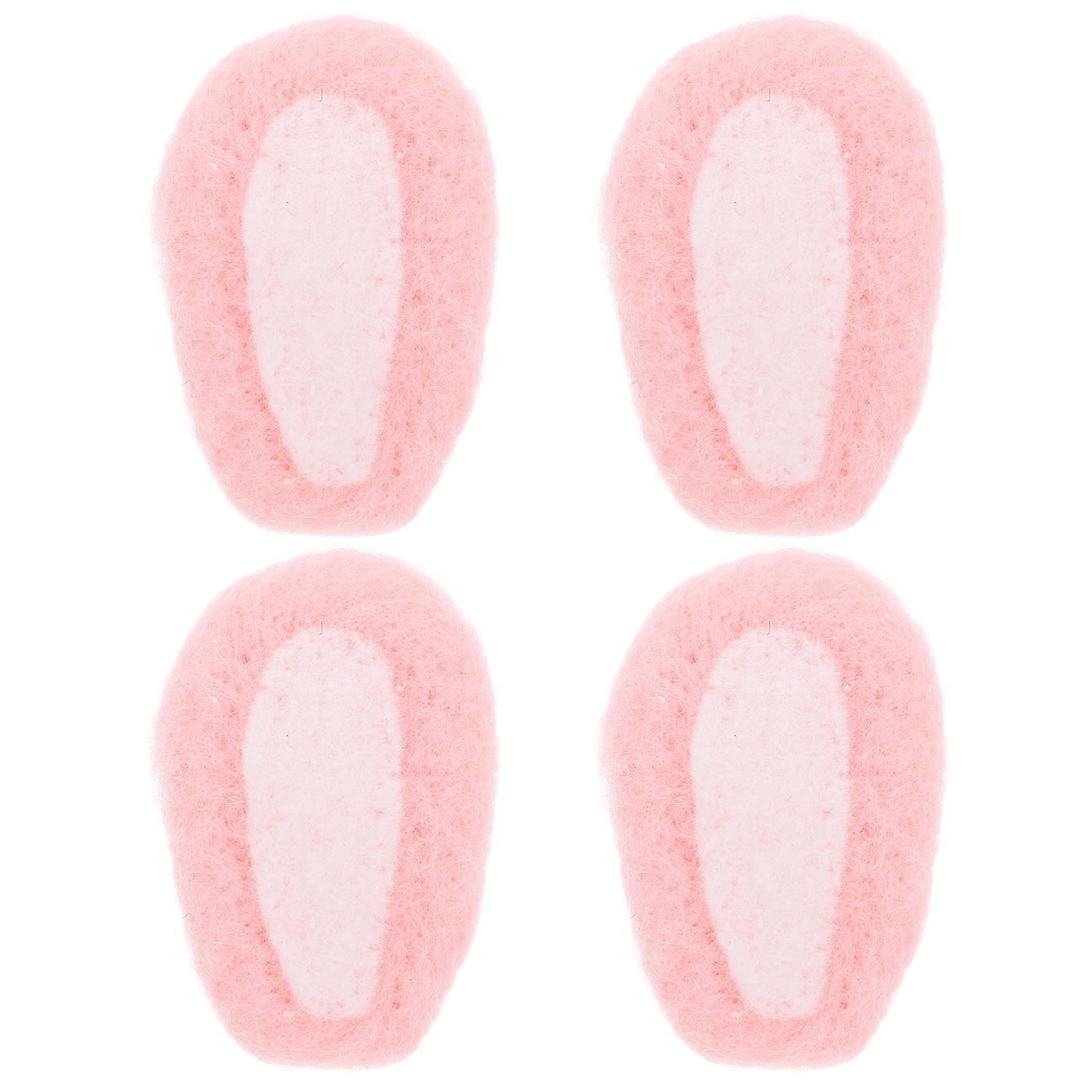 UPKOCH 4Pcs Pink Wool Felt Bunny Ears Crafting Diy Accessories For All ...