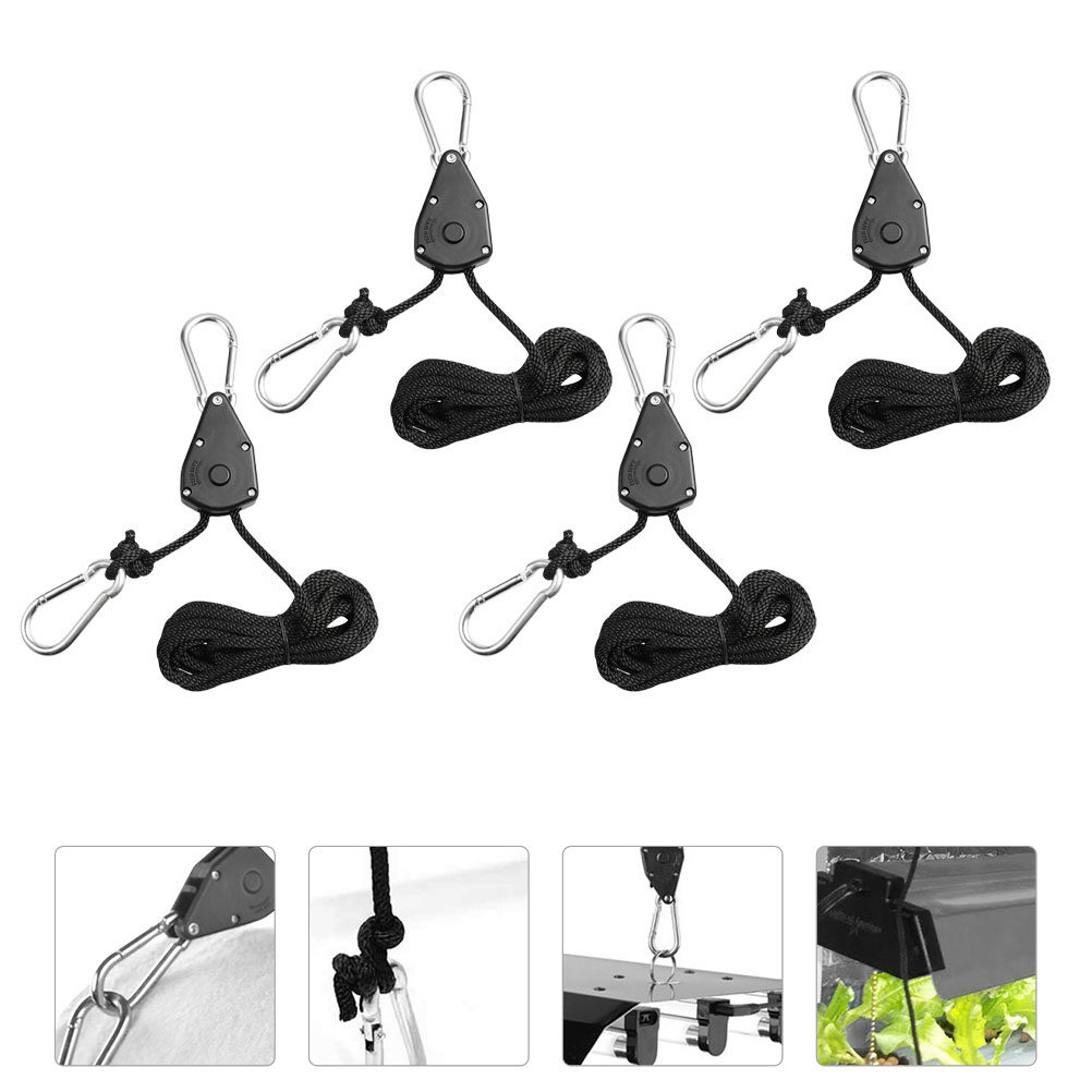 UPKOCH 4pcs Nylon Adjustable Heavy Duty Rope Hanger for Grow Light ...