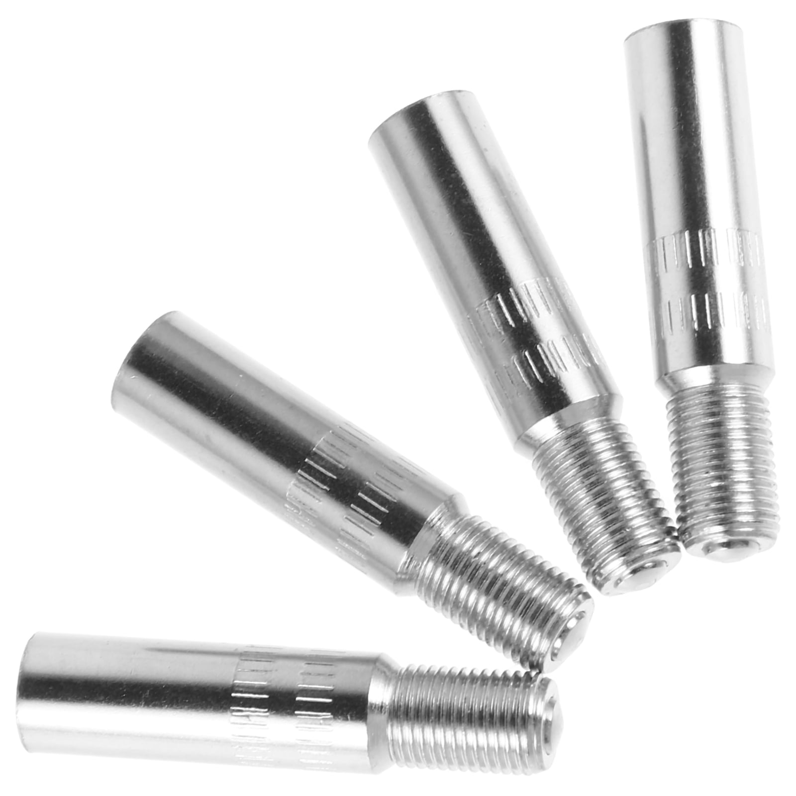 UPKOCH 4Pcs Car Valve Stem Extender Silver Metal Easy Screw on ...