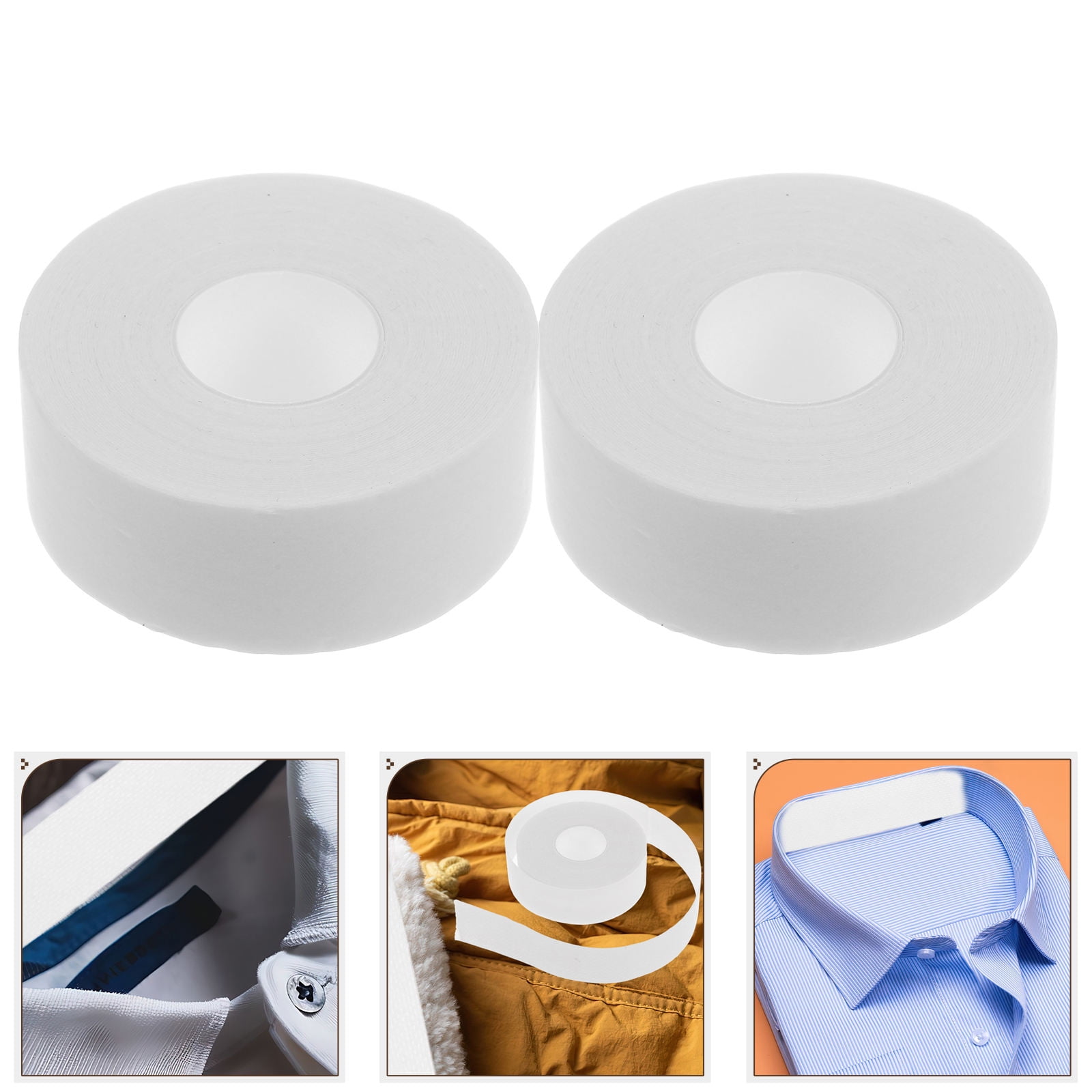 UPKOCH 5 Rolls White Non-Woven Fabric Collar Protectors for Mens Shirts ...