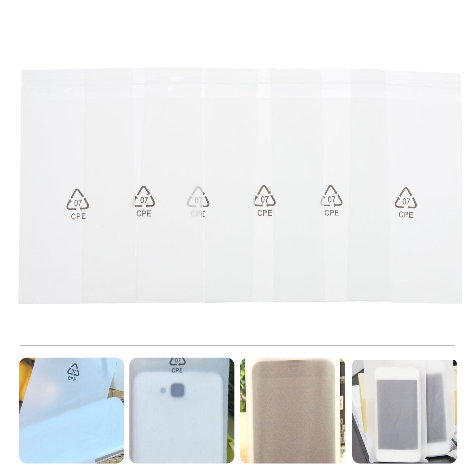 UPKOCH 500Pcs Packing Pouch Transparent Phone Bags PE Stain Protection ...