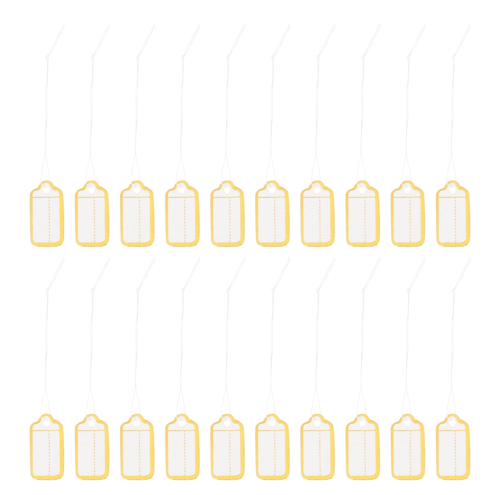 UPKOCH 500Pcs Rectangular Jewelry Tags With String for Store Display ...