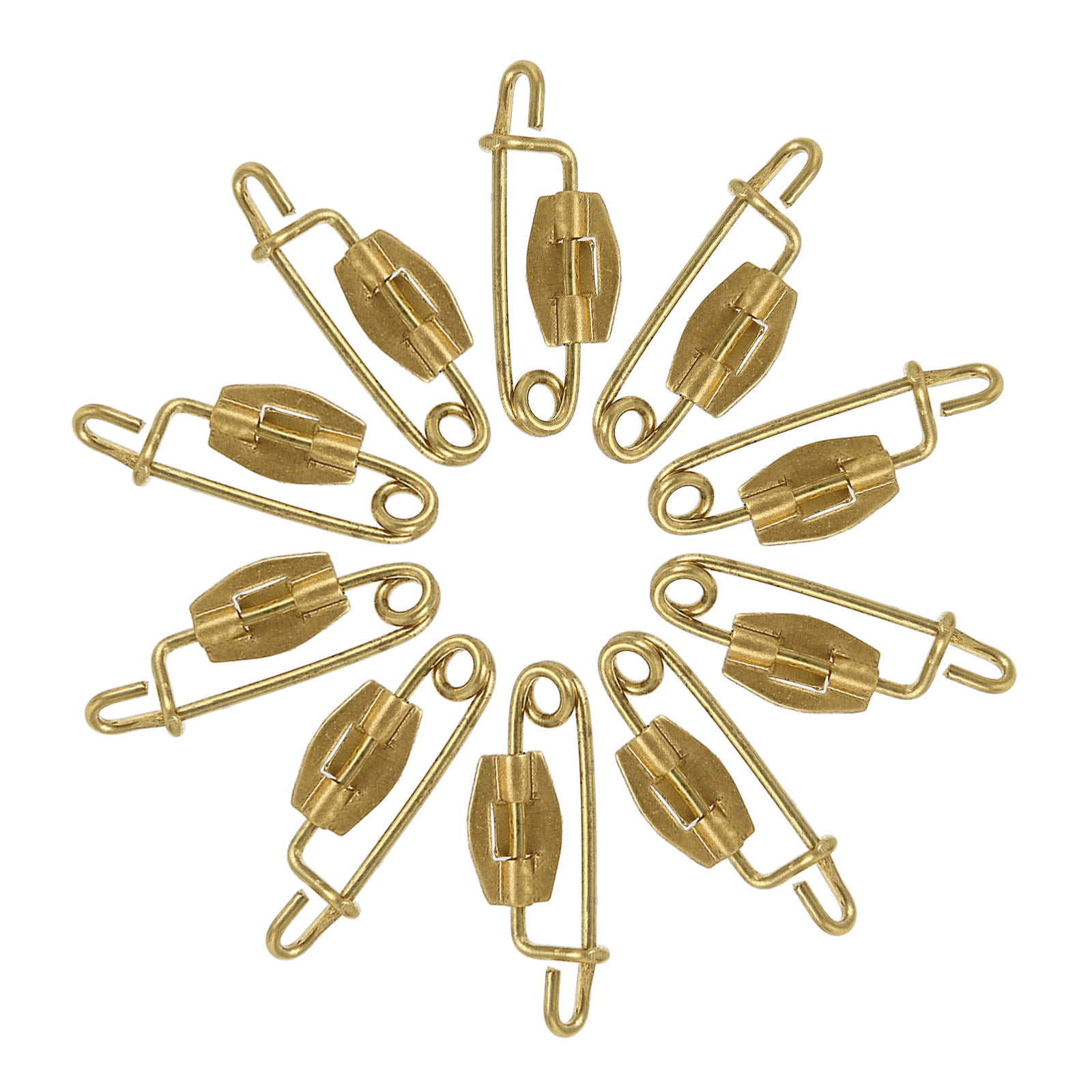 UPKOCH 50Pack Metal Pins P-shaped Badge Base Pins for Artisans and ...