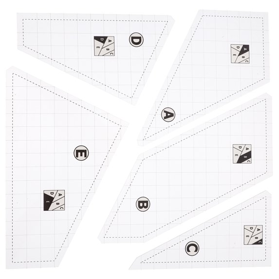 UPKOCH 5Pcs Quilting Template Set Acrylic Measuring Cutting Square ...