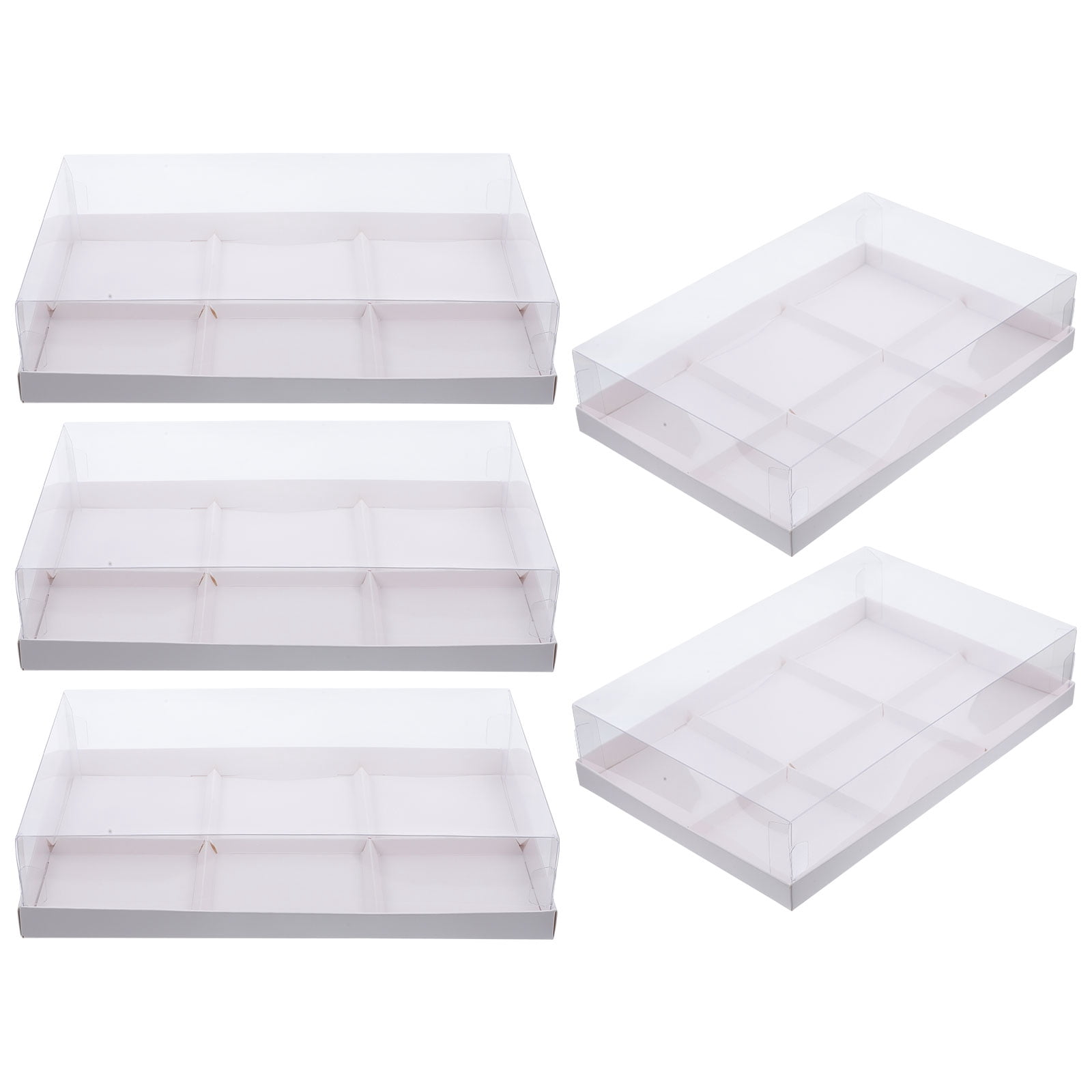 UPKOCH 5Set For Chocolates Square Shape Clear Lid Certified Food ...