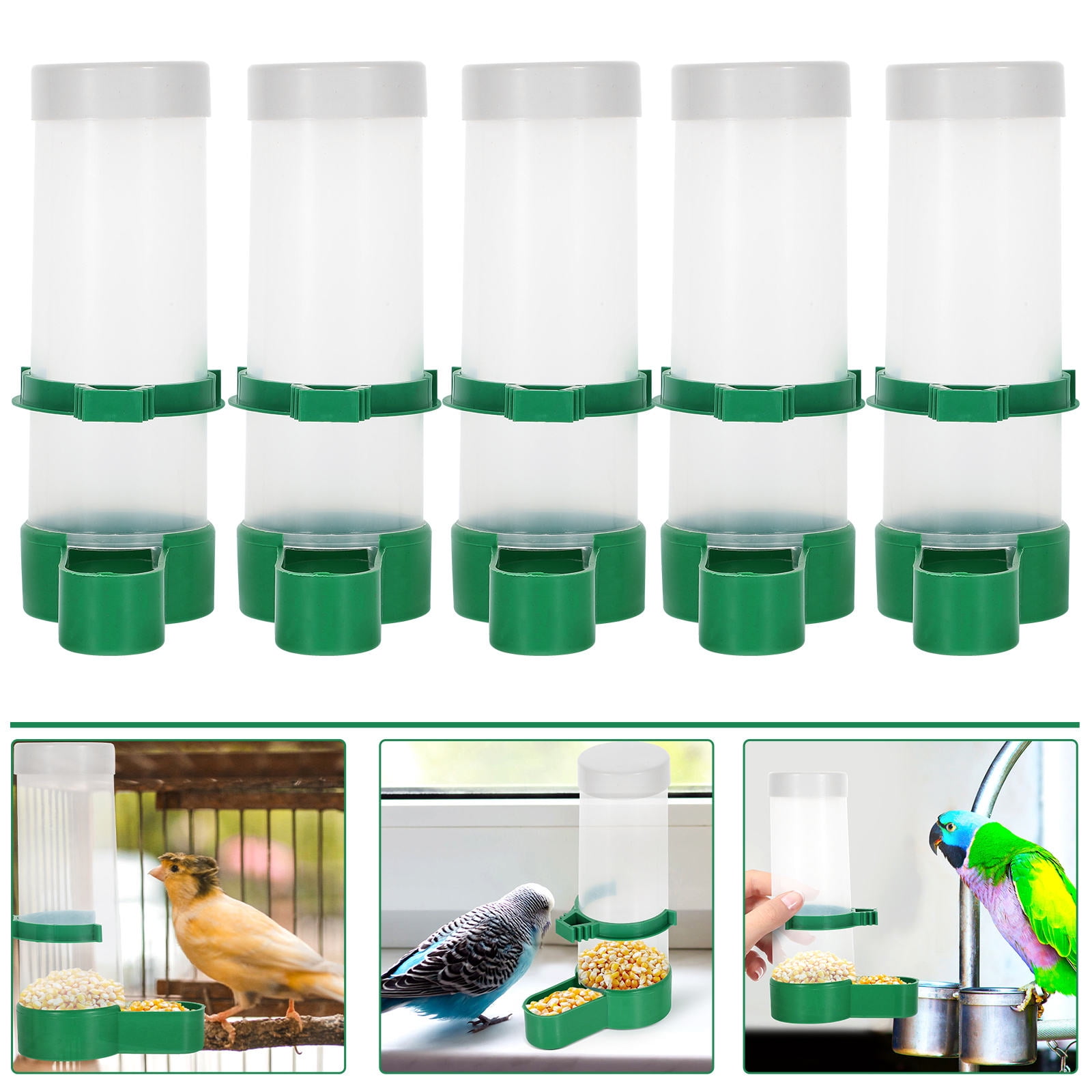 UPKOCH 5pcs Automatic Bird Feeder Scattering Discharger For Easy ...