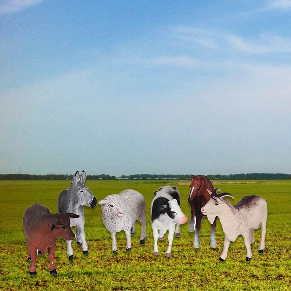 UPKOCH 6Set Mini Animal Model Mini Forest Animal Toy Set Assorted Color ...