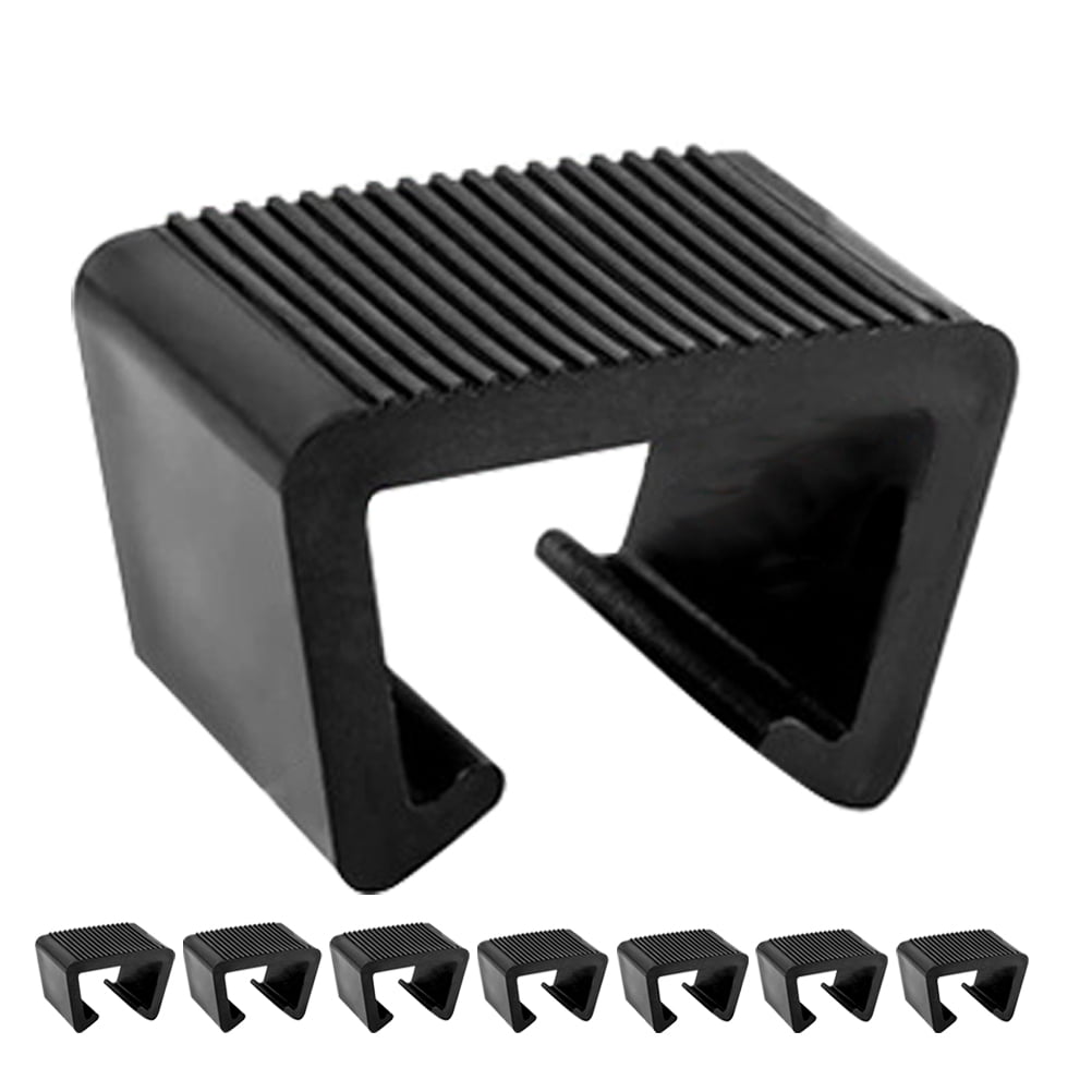 UPKOCH 8Pcs Abs Black Rectangular Furniture Clips for Outdoor Sofa ...
