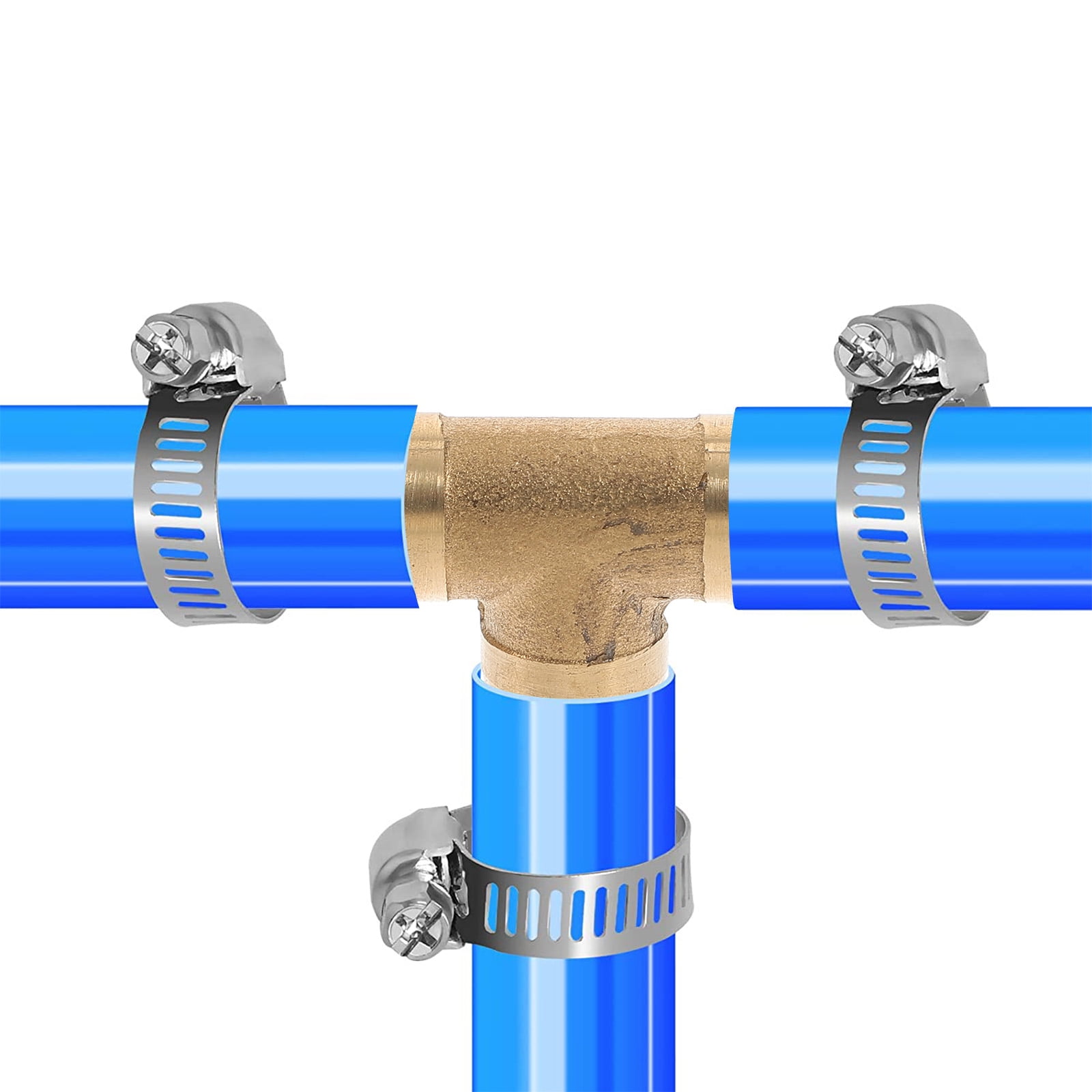 UPKOCH 8Pcs Triangular Tee Shape Copper Pex Tubing Pipe Couplings for ...