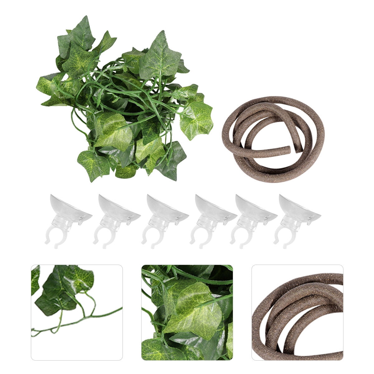 UPKOCH Fish Aquarium Decor Artificial Rattan Reptile Vines Assorted ...