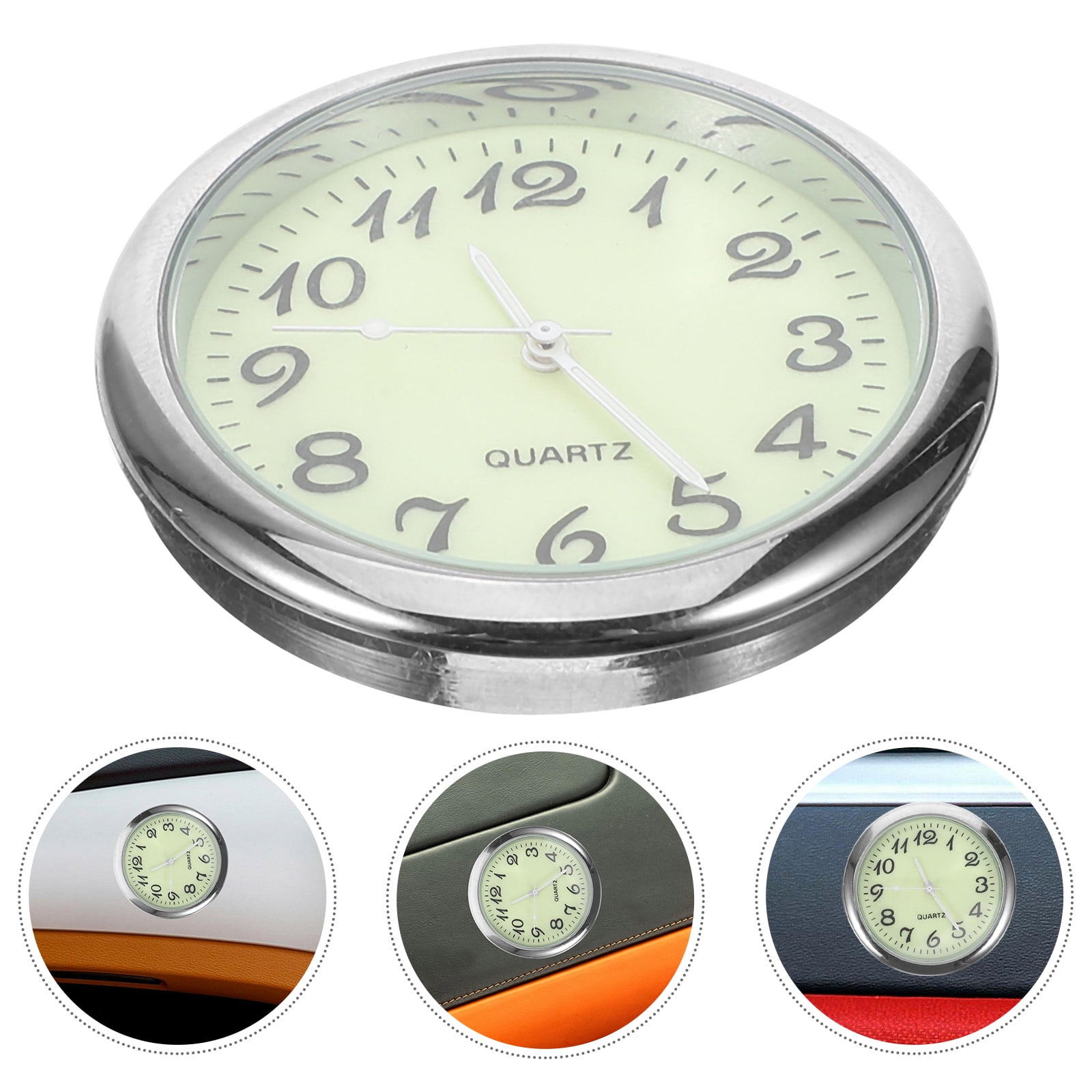 UPKOCH Car Interior Clock 1Pcs with Metal and Glass for Driving and ...