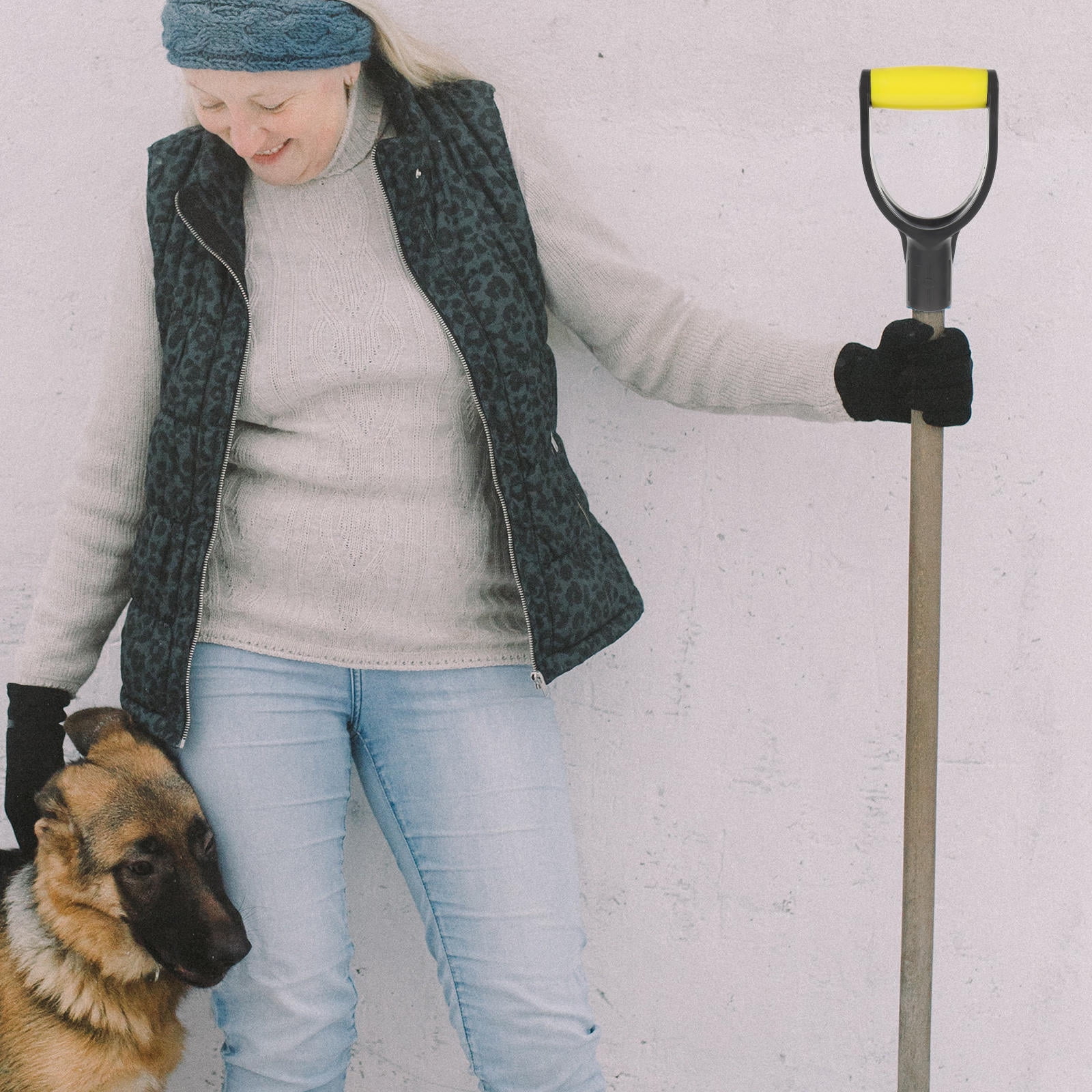 UPKOCH D Shaped Shovel Handle Plastic Tool Handle with High Hardness ...