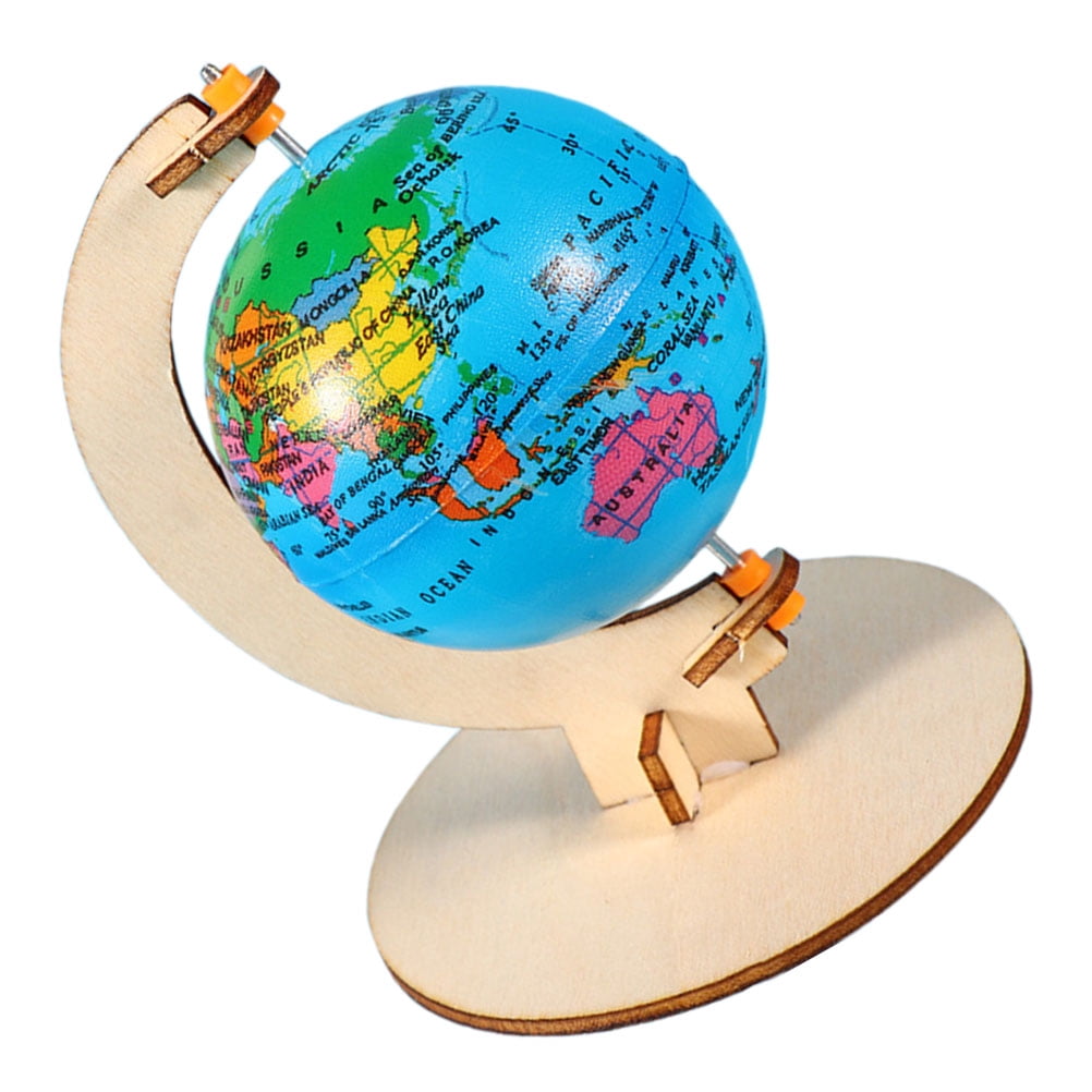 UPKOCH DIY Science Project Wooden Earth Globe For Children Geography ...