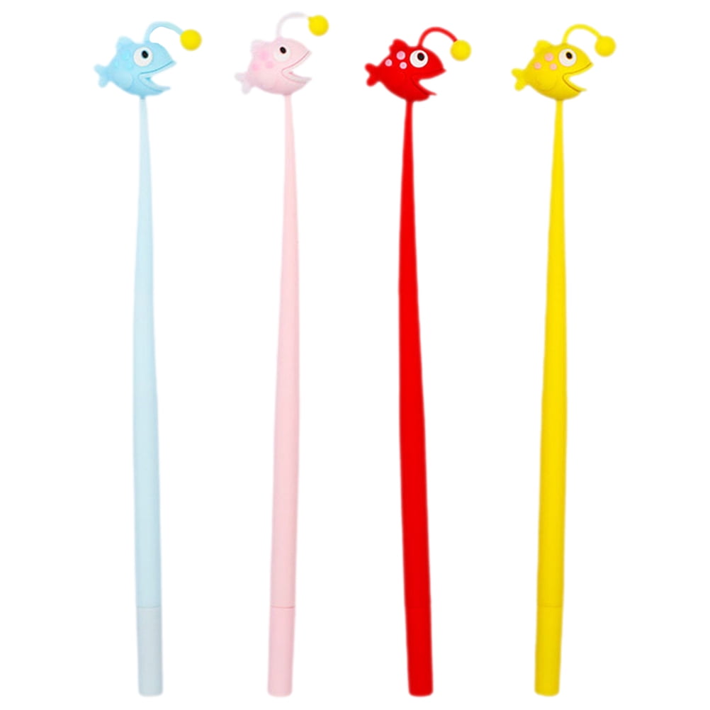 UPKOCH Fish Shaped Creative Ink Pens 4 Pack Cartoon Pens For Students ...