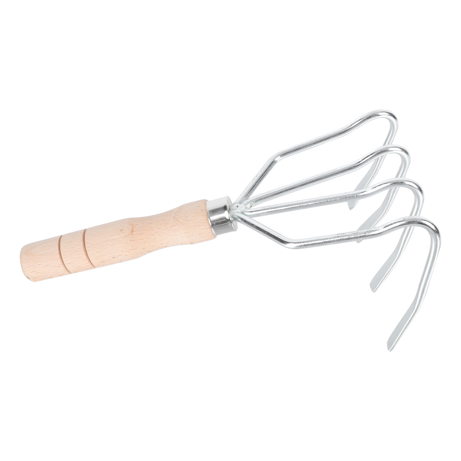 UPKOCH Garden Rake Steel Four Teeth Gardening Tool for Easy Soil ...