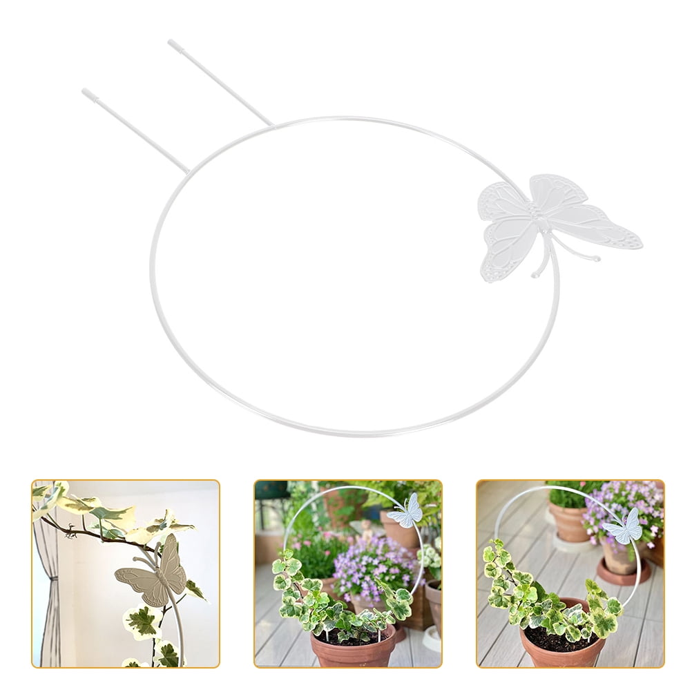 UPKOCH Garden Wall Trellis Iron Flower Support Rings Round Design 1Set ...